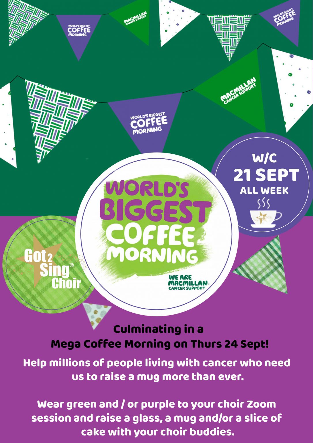 Macmillan Coffee Morning - Got 2 Sing